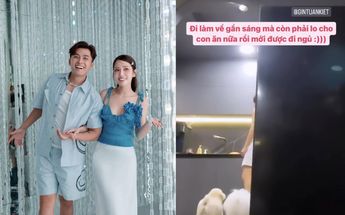 Puka - Gin Tuấn Kiệt đi làm mệt nhoài, vẫn phải chăm 'con' nửa đêm ...