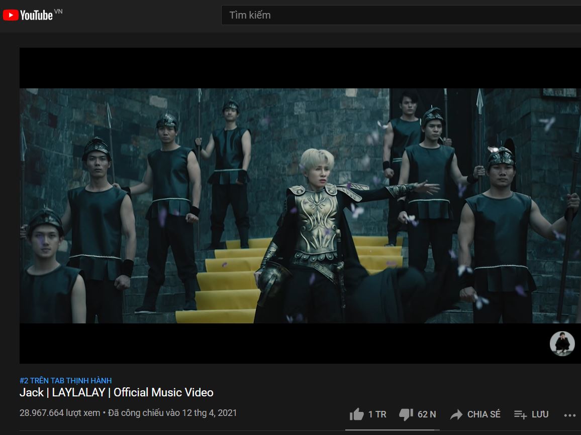 LAYLALAY vượt loạt hit cũ của Jack về thời gian giữ top 1 treding ...