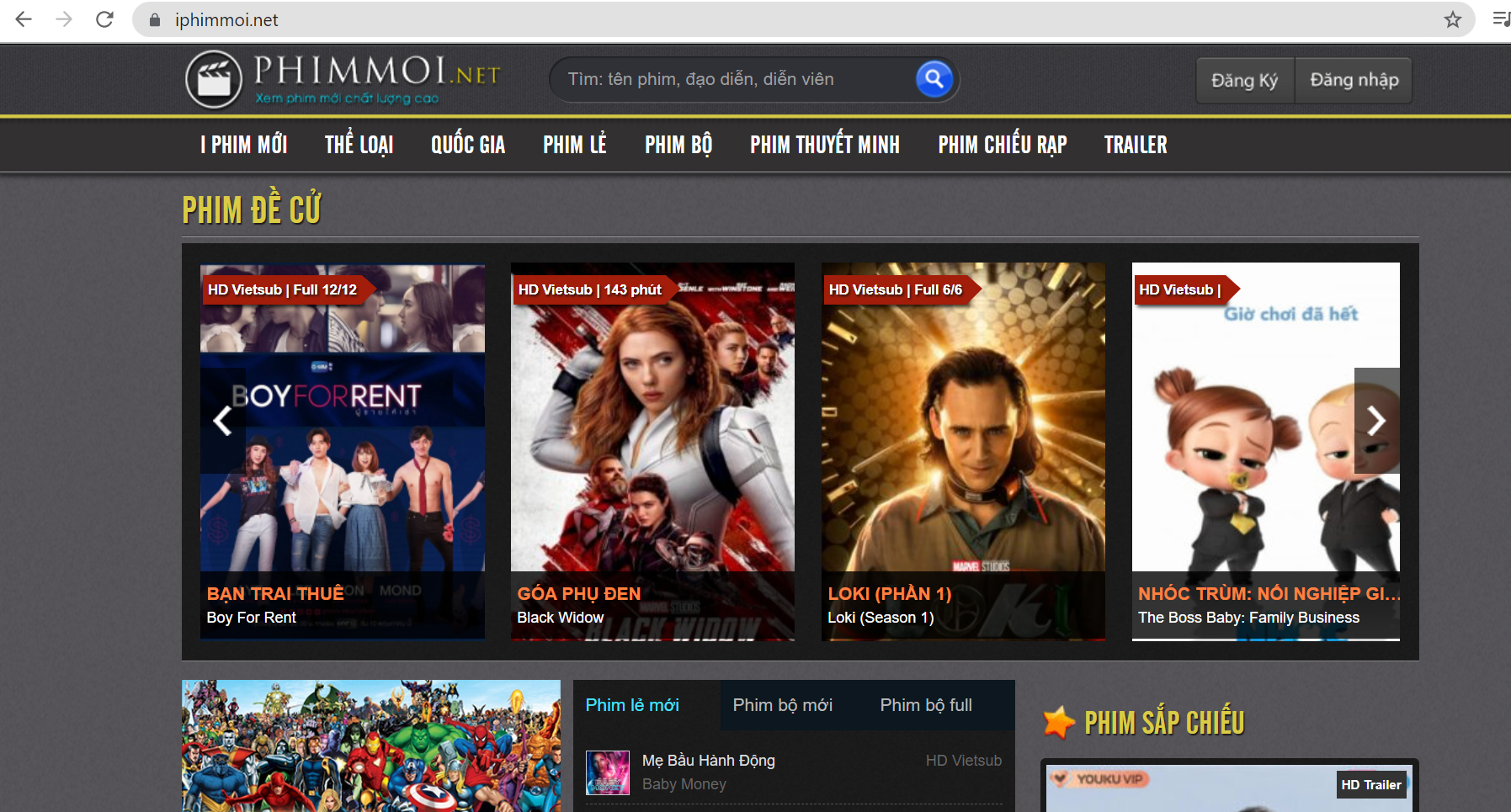 Website phimmoi bất ngờ quay trở lại với giao diện mới? - Saostar.vn