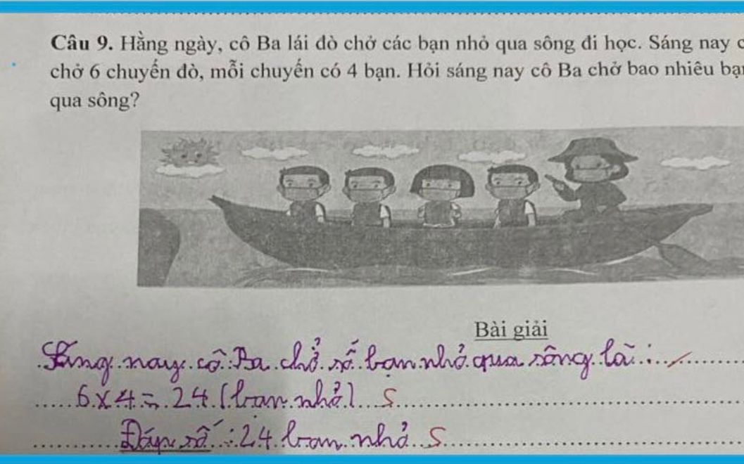 Bài toán '6x4=24' bị chấm sai, nhiều người lại đồng tình với cô giáo ...