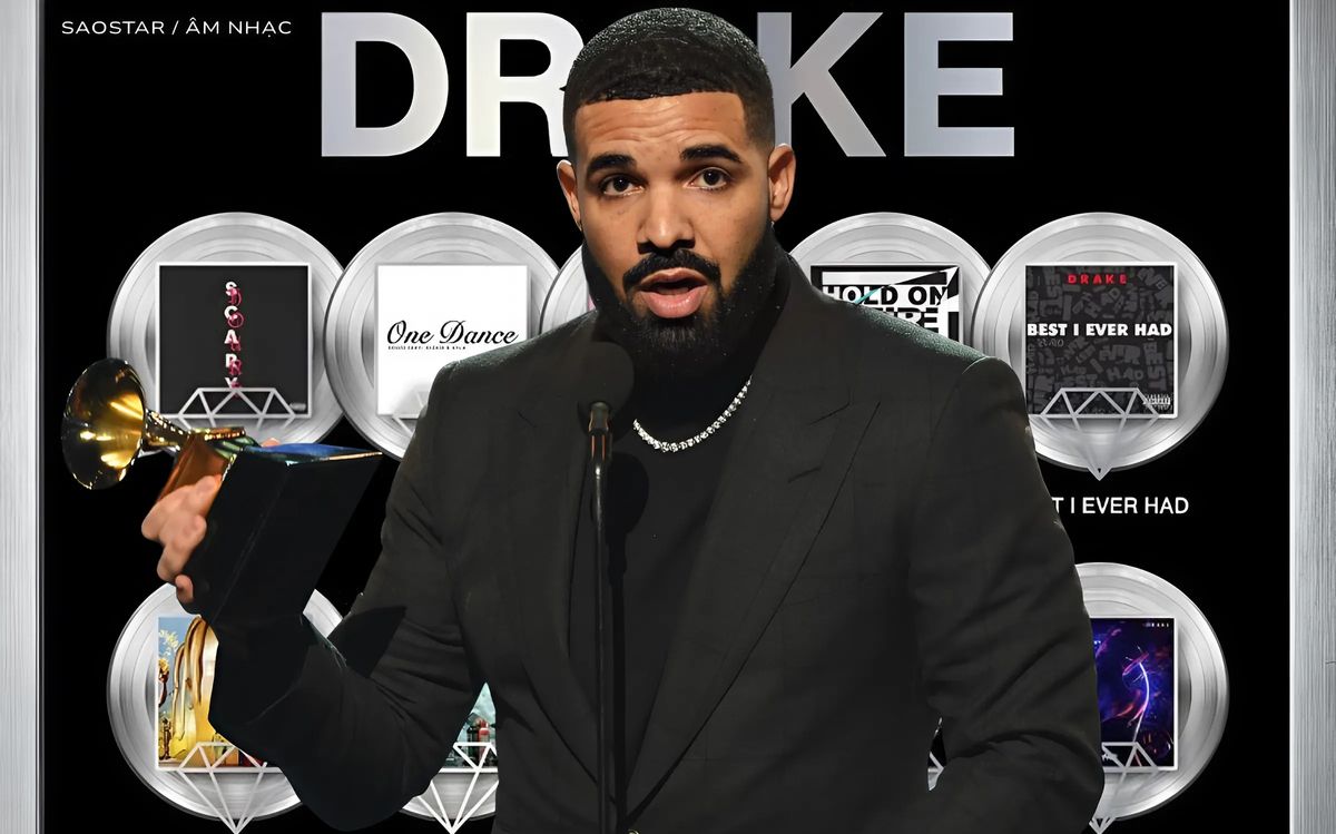 Drake đạt thành tích chưa ai chạm tới trong làng nhạc - Saostar.vn